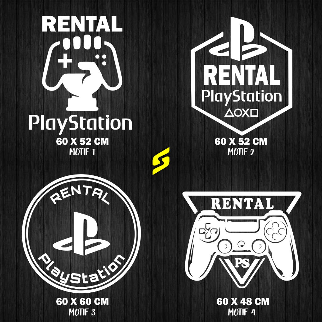 Jual Sticker RENTAL PLAYSTATION Cutting - Stiker Logo PS Custom ...