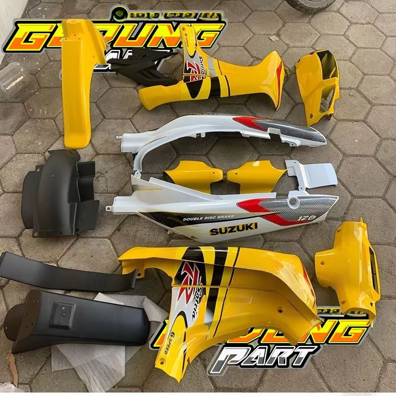 Jual Body Satria Lumba Kuning Putih Full Set Halus Suzuki Satria Lumba ...