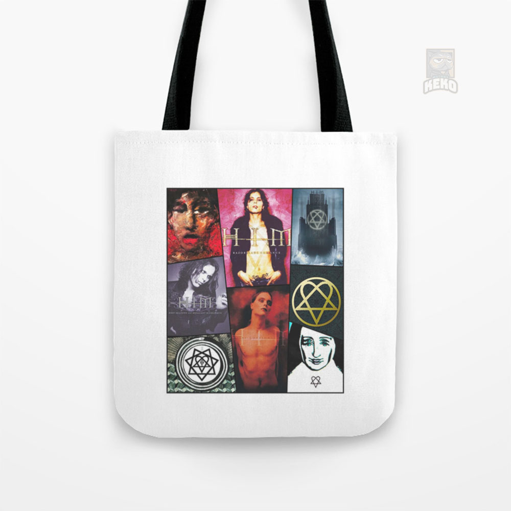 Jual Tote Bag Kanvas Him Band Album Cover Collage Heartagram Ville Valo ...