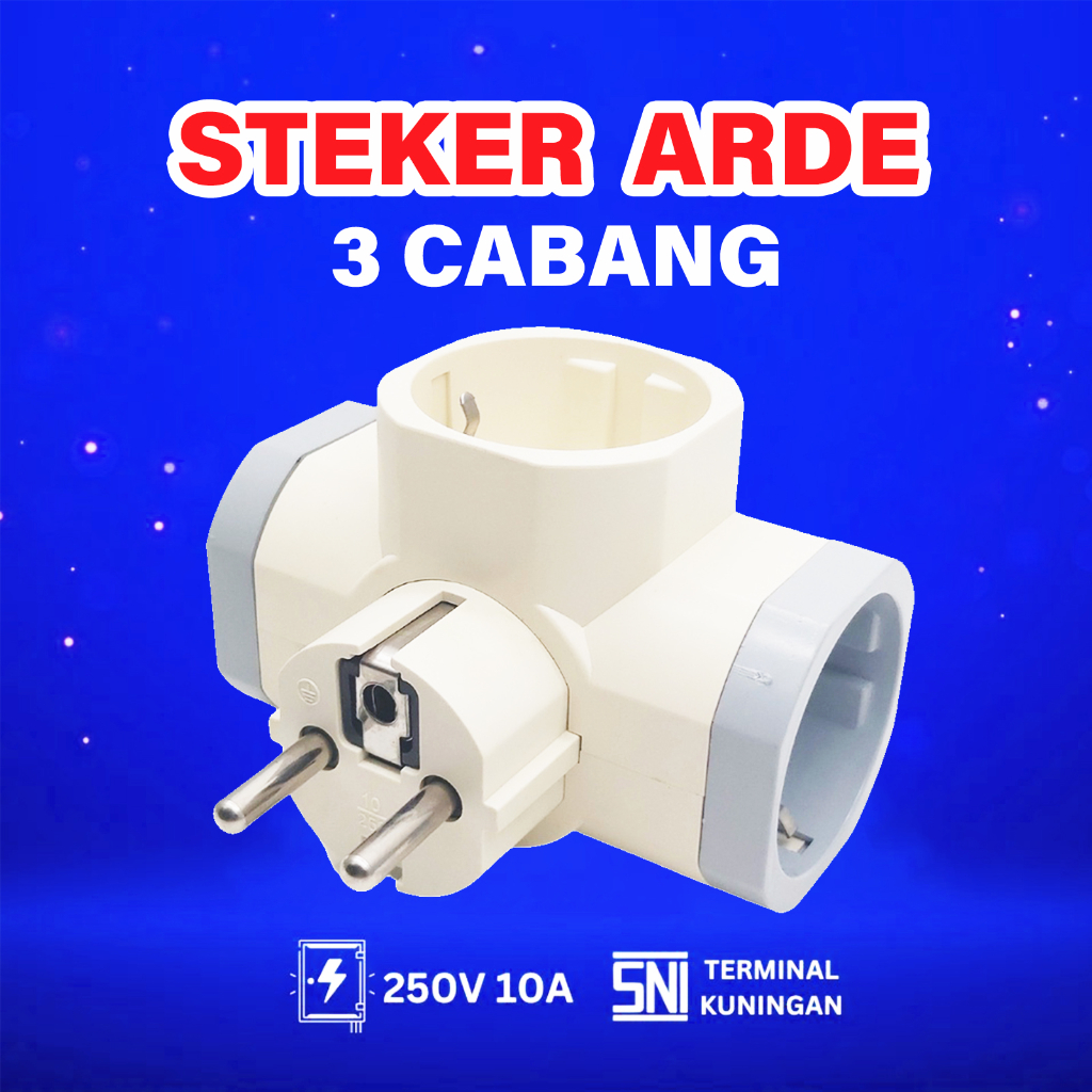 Jual Steker T Stop Kontak Multi 3 Lubang SNI | Shopee Indonesia