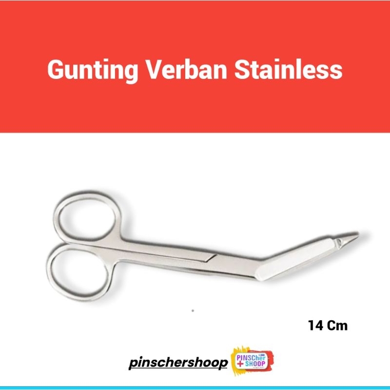 Jual Gunting Verband 14 / 18 Cm Stainless Stell Lister Bandage Scissors ...