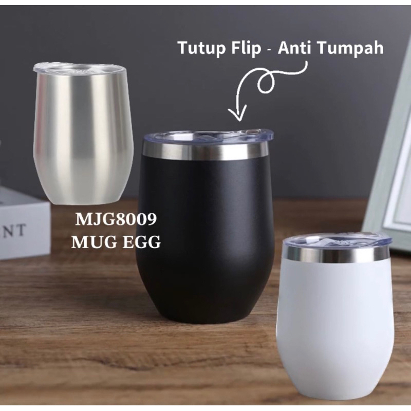 Jual MUG TELUR EGG - mug kopi 350ml bulat stainless Vacuum premium ...