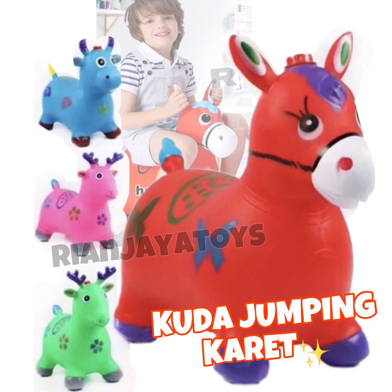 Jual Mainan Kuda - Kudaan Karet Anak / Animal Jumping Karet tebal ...