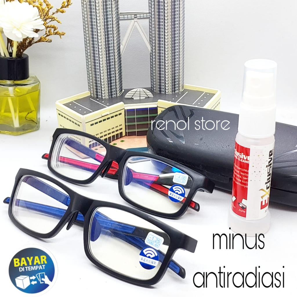 Jual kacamata minus antiradiasi hp dan komputer casual formal non ...