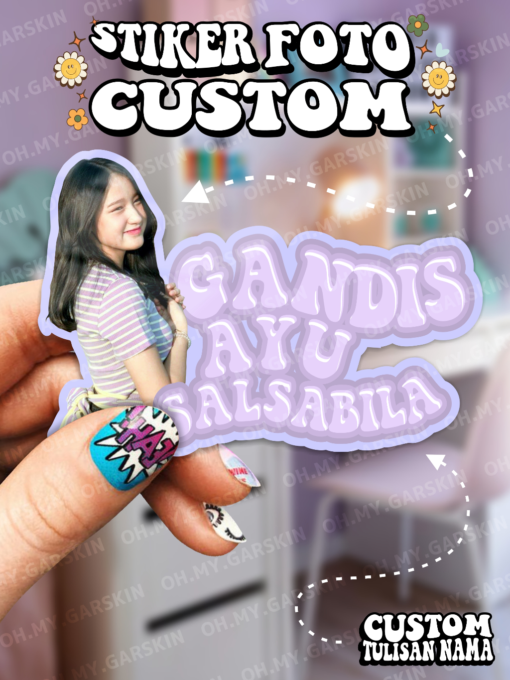 Jual Stiker Foto dan Tulisan Nama Custom - Cetak Photo Stiker ...