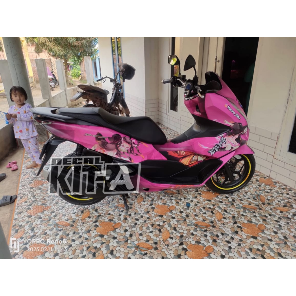Jual decal sticker motor pcx 160 custom motif DEMON SLAYER | Shopee ...