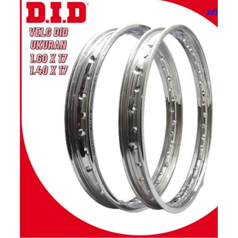 Jual pelek velag pelek rim 17x160 DID croom(dijamin asli) | Shopee ...