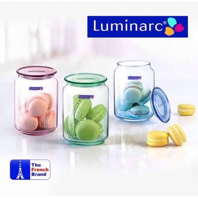 Jual Luminarc Toples Set 750ML Rondo Solid Color Jar 3 Pcs | Shopee ...