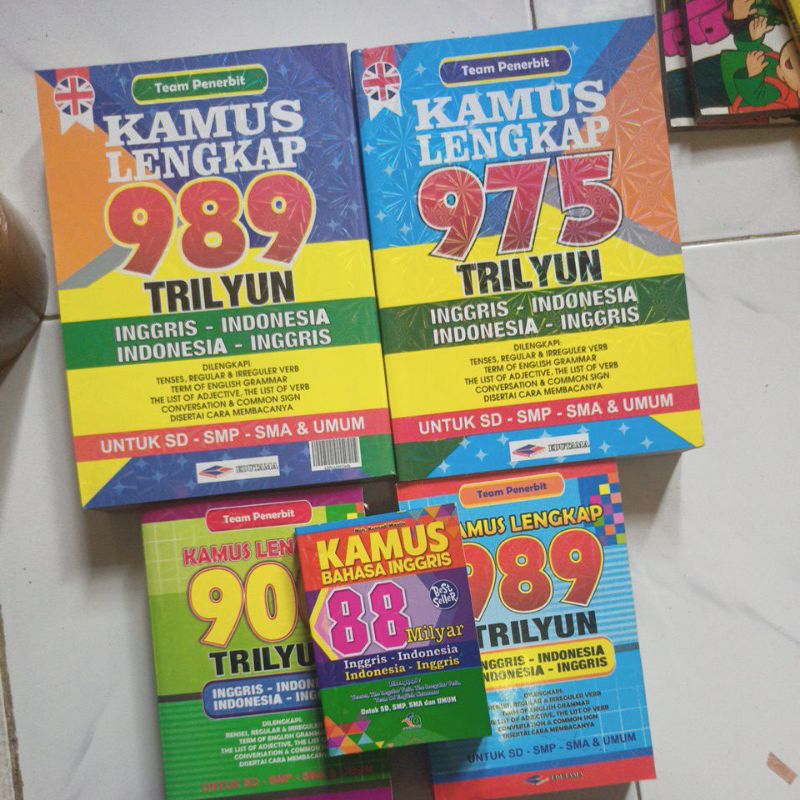 Jual Kamus Lengkap BESAR/KECIL 996 997 998 980 970 TRILYUN inggris indonesia indonesia Inggris ...