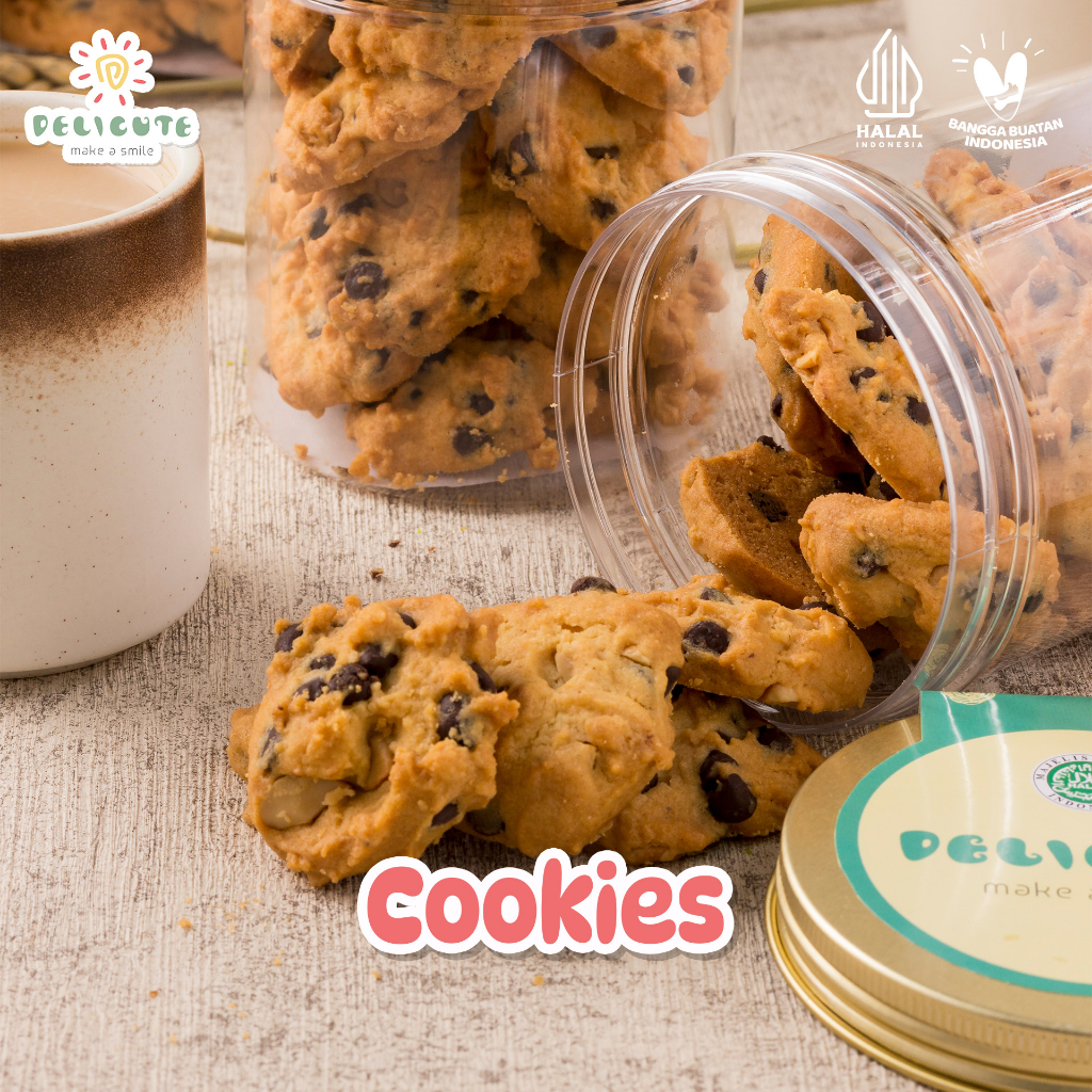 Jual CHOCO CHIPS COOKIES DELICUTE - UKURAN 8 x 8,5 x 10 cm | Shopee ...