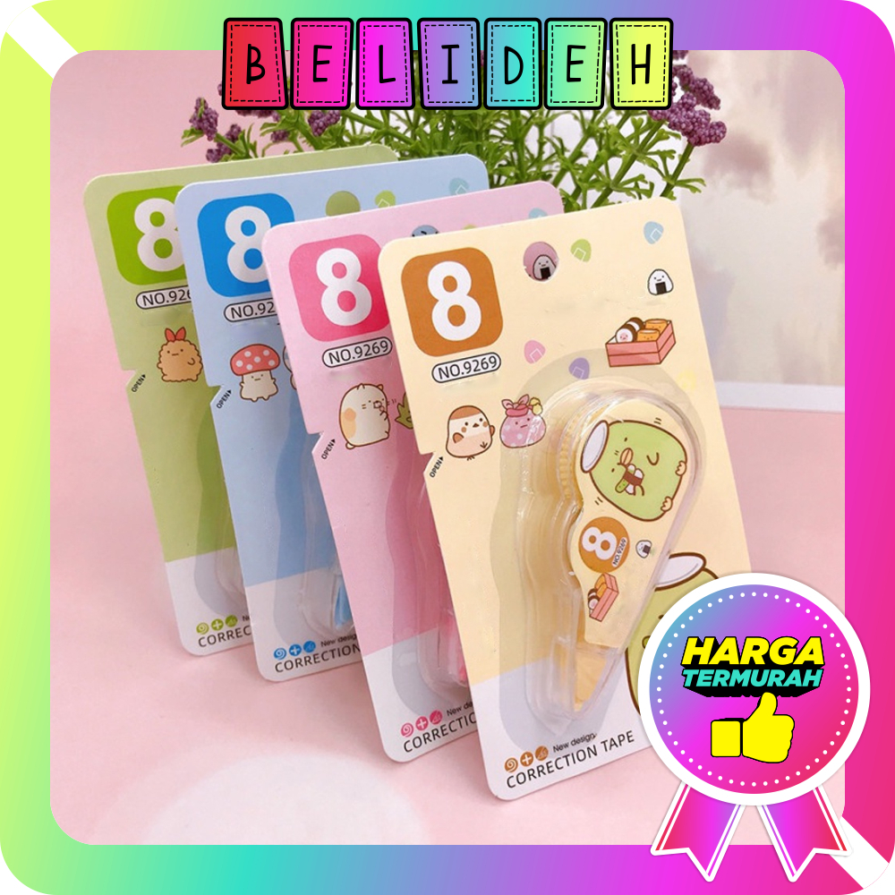 Jual ☛BELIDEH☚ Correction Tape Students Stationary School Supplies 8M Multiple Color Tipe-x ...