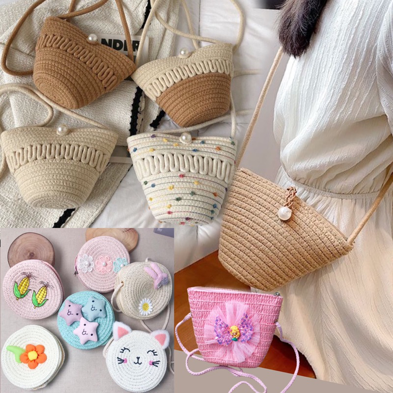 Jual Tas Rotan Import Tas Main mini Anak Perempuan 2087 | Shopee Indonesia