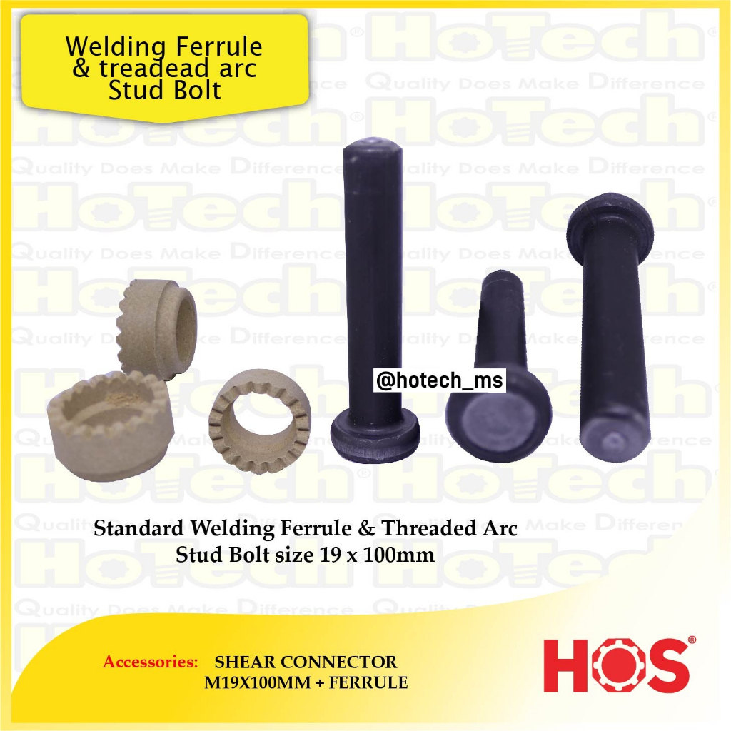 Jual Shear Connector | Shear Stud For Stud Welding M19 x 100mm c/w ...