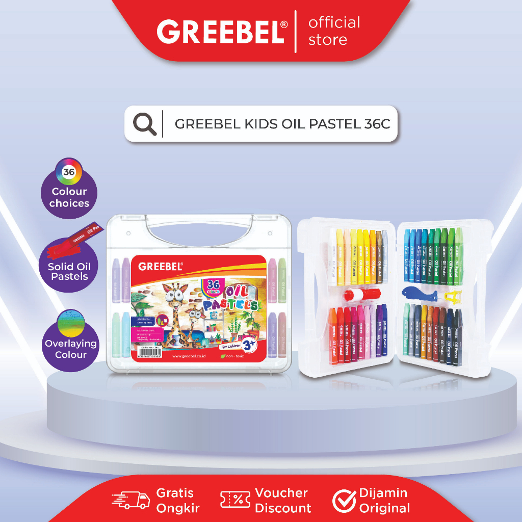 Jual Krayon Oil Pastel Greebel Crayon Anak Mewarnai 12 24 36 55 warna ...