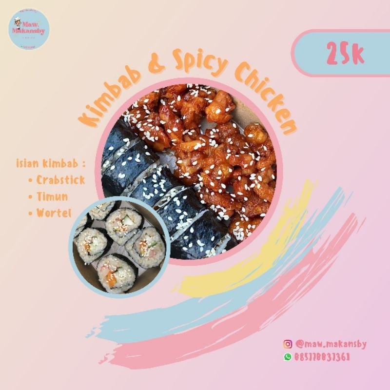 Jual [INSTAN lgsg KIRIM] Kimbab spicy chicken & cheesy tteokkochi ...