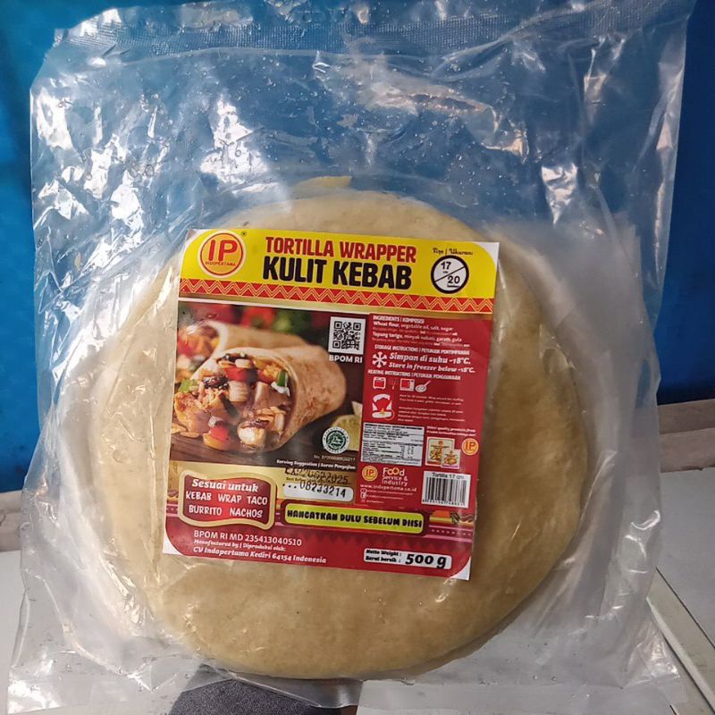 Jual IP Tortila Kebab Wrapper uk.17cm dan 20cm isi 20lbr | Shopee Indonesia