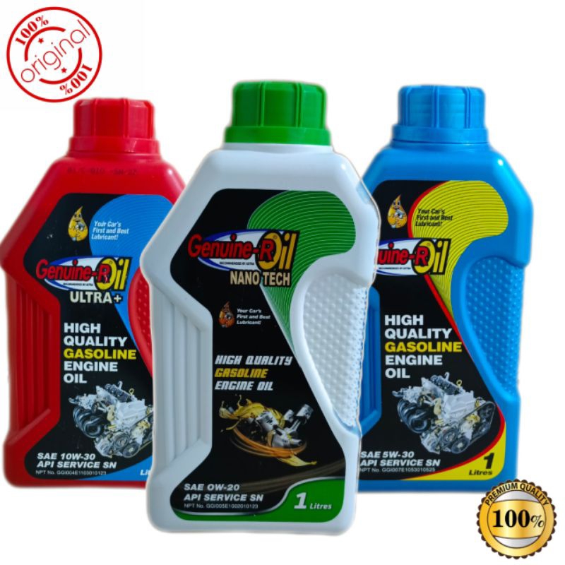 Jual GENUINE-R OIL NANO TECH SAE 0W-20 API SERVICE SN 1L-Oli Mobil ...