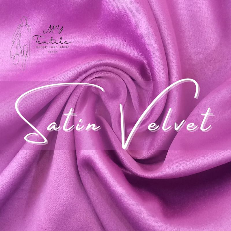 Jual KAIN SATIN VELVET / KAIN VELVET / SATIN VELVET METERAN / BAHAN ...