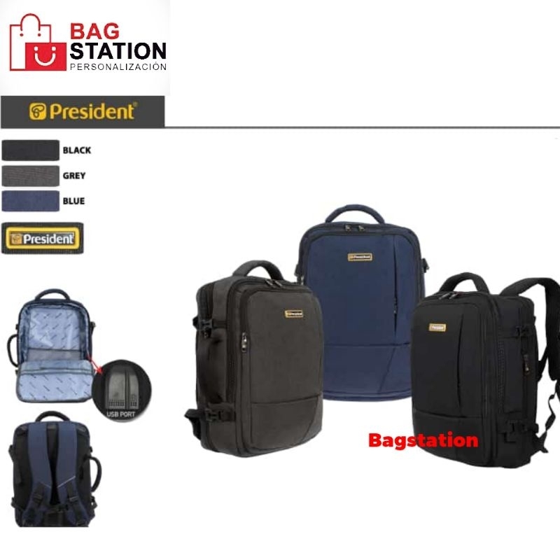 Jual TAS RANSEL LAPTOP BACKPACK PRESIDENT USB ORIGINAL TAS SEKOLAH ...