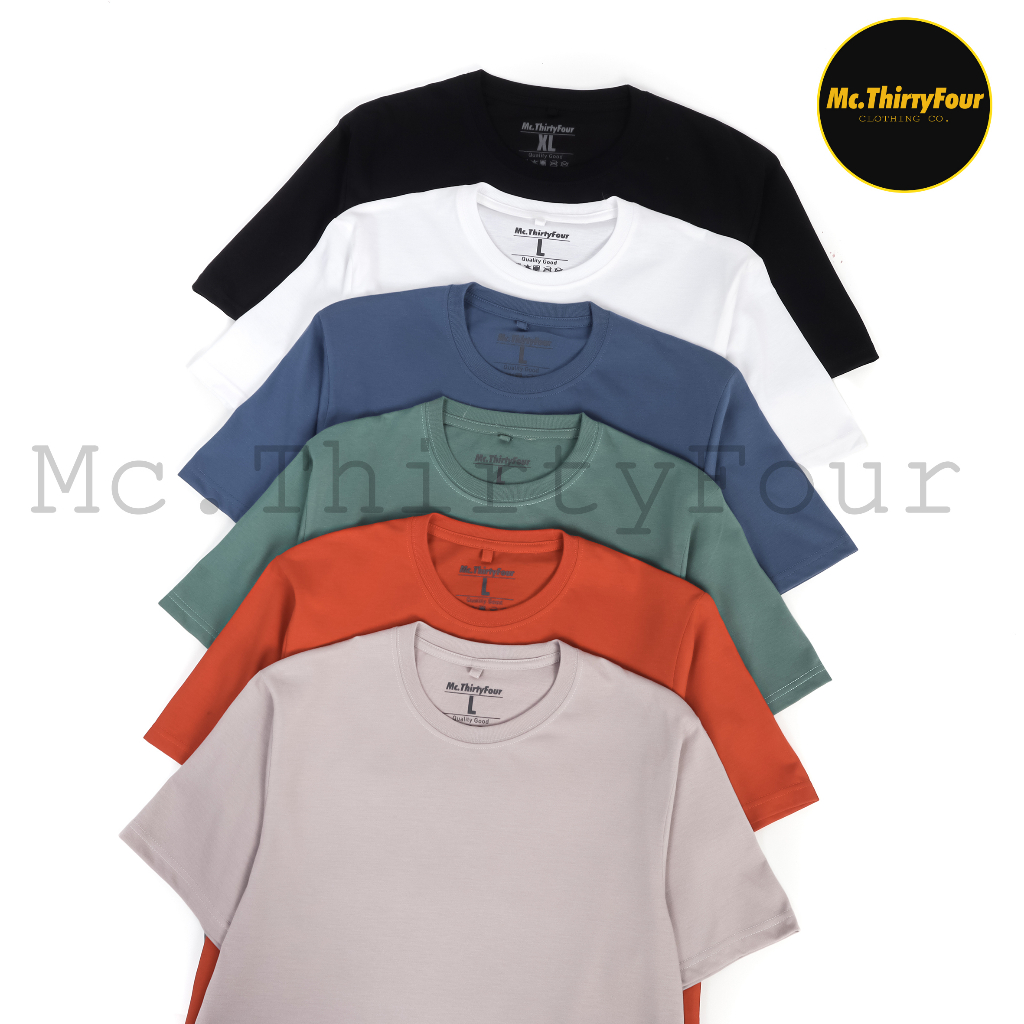 Jual KAOS POLOS Mc.THIRTYFOUR COTTON UNISEX / KAOS POLOS PRIA WANITA / BAJU POLOS | Shopee Indonesia
