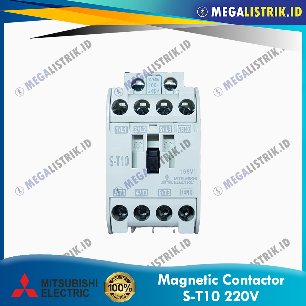 Jual MITSUBISHI KONTAKTOR S-T10 220V AC / MAGNETIC CONTACTOR S-T 10 / ST10 / ST-10 220 VOLT ...