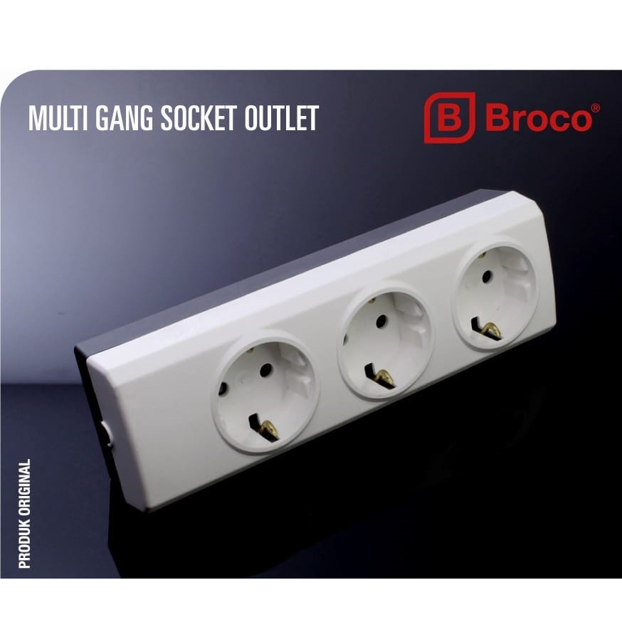 Jual STOP KONTAK 3 LUBANG BROCO 15330 / Terminal BROCO 3lubang | Shopee ...