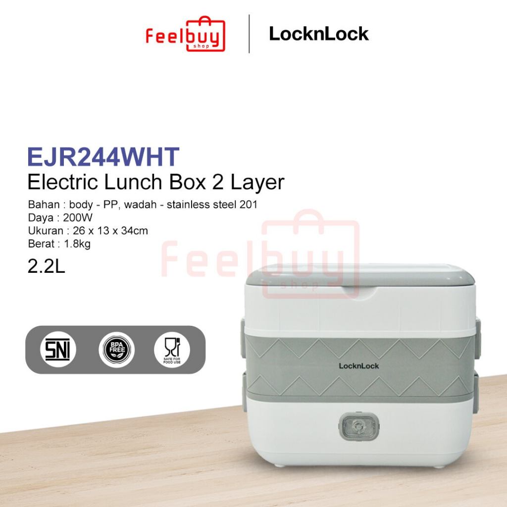 Jual LocknLock Electric Lunch Box 2 Layer - EJR244WHT | Shopee Indonesia