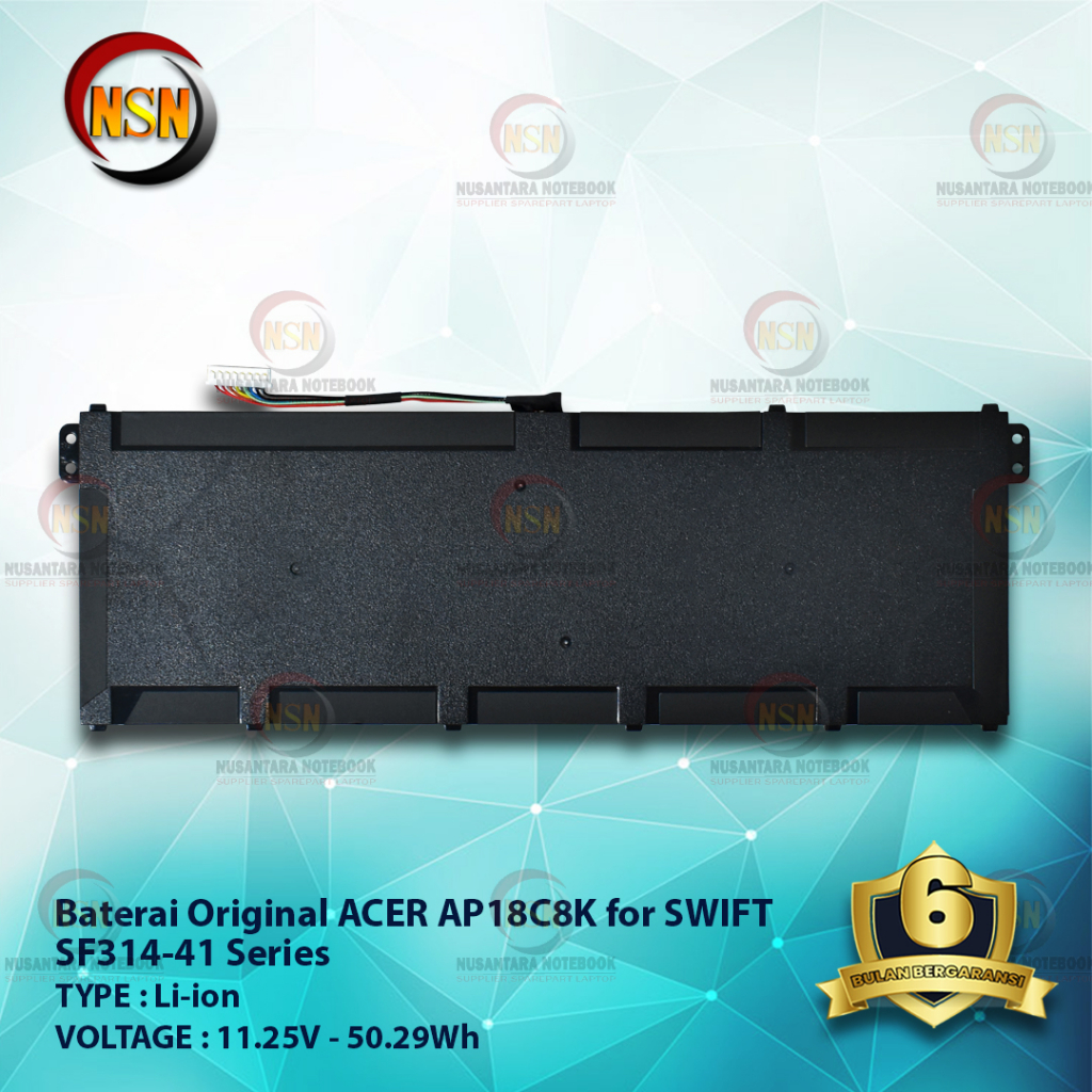 Jual Baterai Original Laptop ACER AP18C8K for Swift SF314-41 Series ...