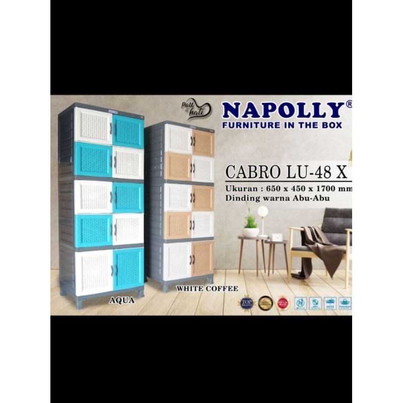 Jual Lemari Plastik Napolly Container Cabro LU 48X LU 48 X LU48X Model ...