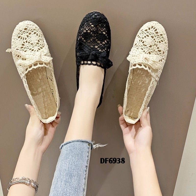 Jual FLAT SHOES RAJUT BROKAT DF6938 | Shopee Indonesia