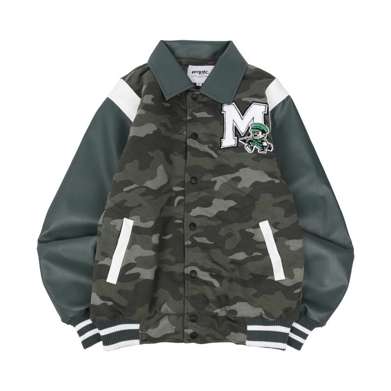 Jual VARSITY JACKET - LOGGOS EM ARMY | Shopee Indonesia