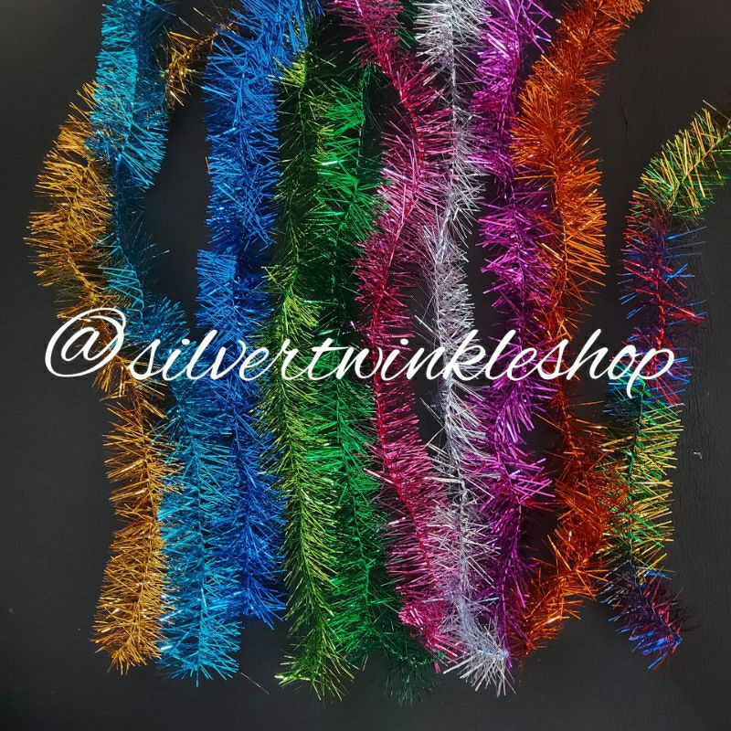 Jual Slinger tinsel rumbai garland hiasan pohon natal hantaran dekorasi ...
