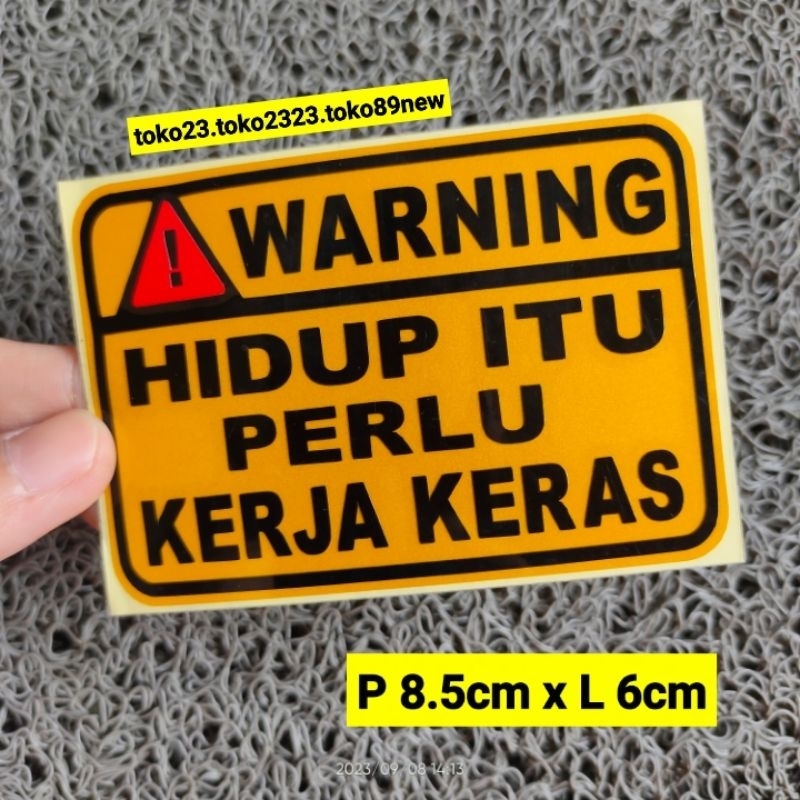 Jual STIKER CUTTING MOTOR STIKER KATA KATA WARNING | Shopee Indonesia