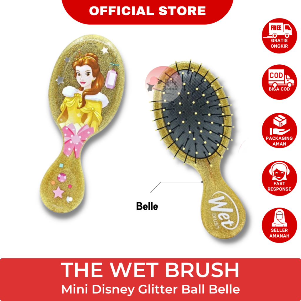 Jual THE WET BRUSH WetBrush Disney Princess / Wet Brush Mini Disney ...
