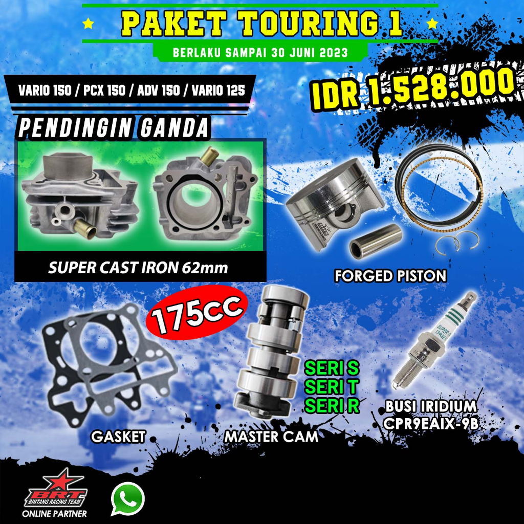Jual BRT Paket Bore Up Touring 1 Vario 125/Vario 150 Pcx 150/Adv 150 ...