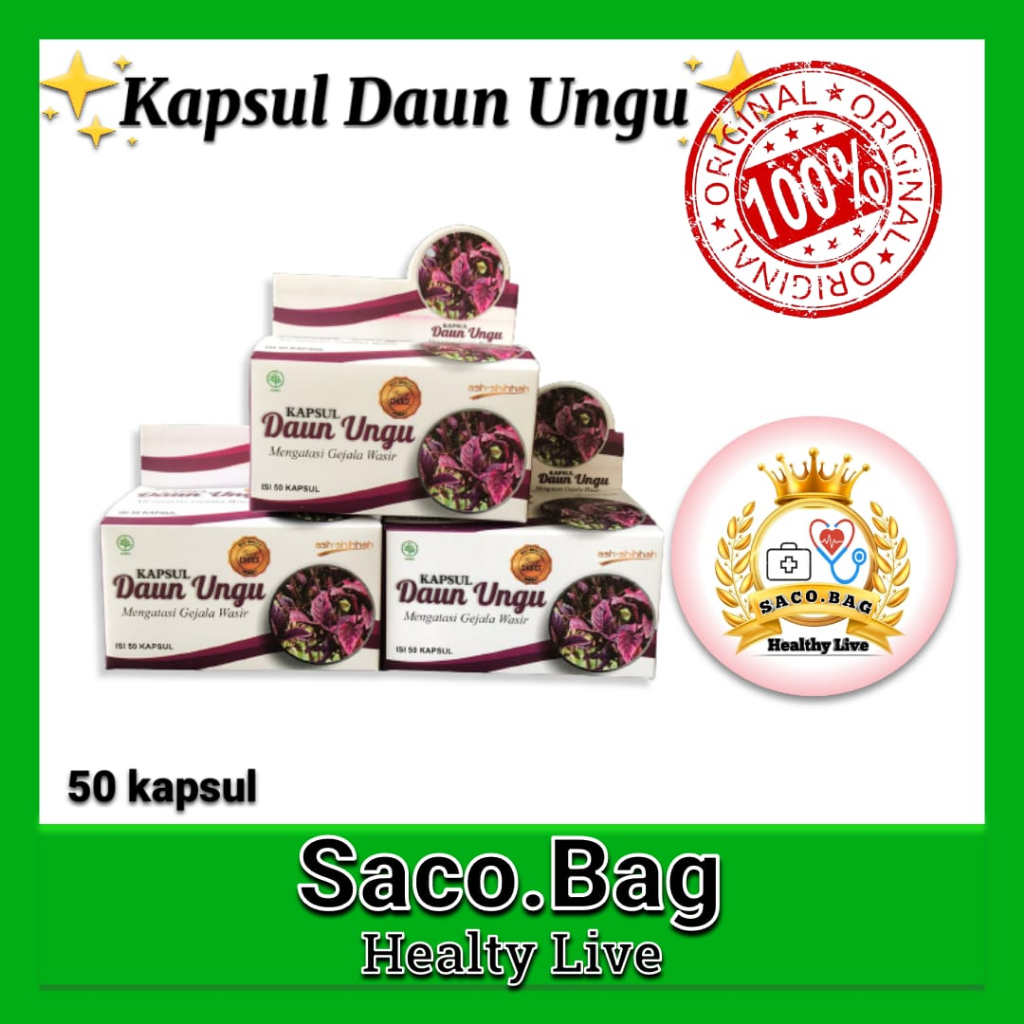 Jual Obat Wasir Daun Ungu Kapsul Daun Ungu Herbal | Shopee Indonesia