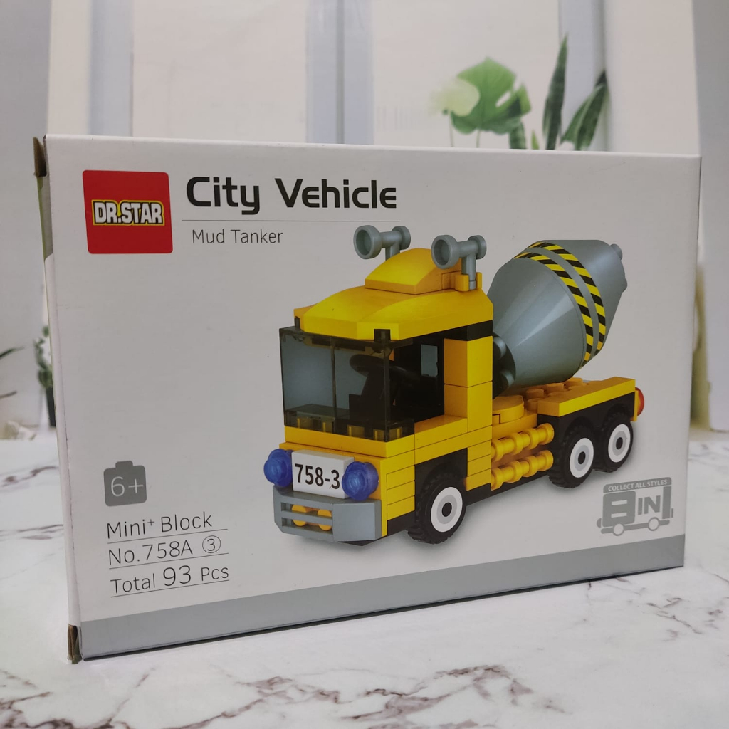 Jual Mainan Brick Balok Susun City Vehicle - Mini Balok Mobil Rescue ...