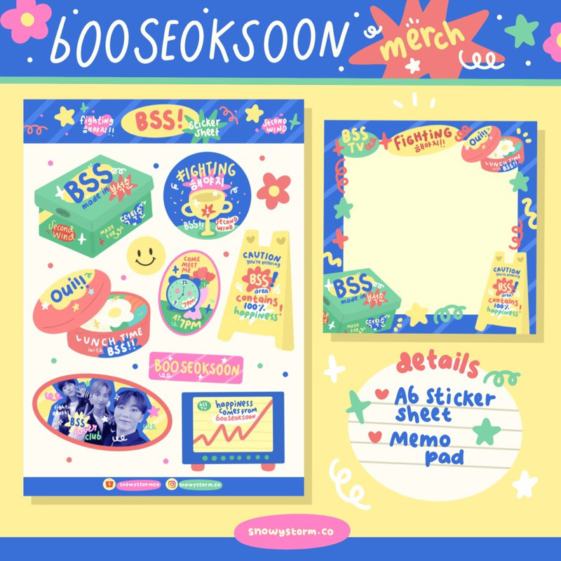 Jual snowystormco - Sticker Deco BSS Seventeen Fighting | Shopee Indonesia