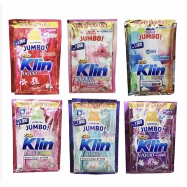 Jual SOKLIN LIQUID CAIR SACHET 45 ml ANTI BACTERIAL DETERGEN PAKAIAN ...