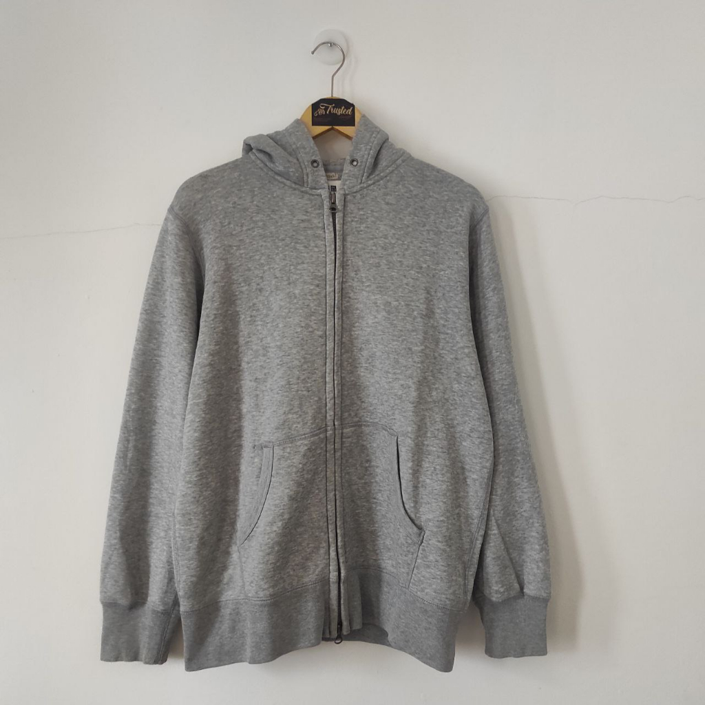 Jual Uniqlo Zip Hoodie - Abu Abu (size L) | Shopee Indonesia