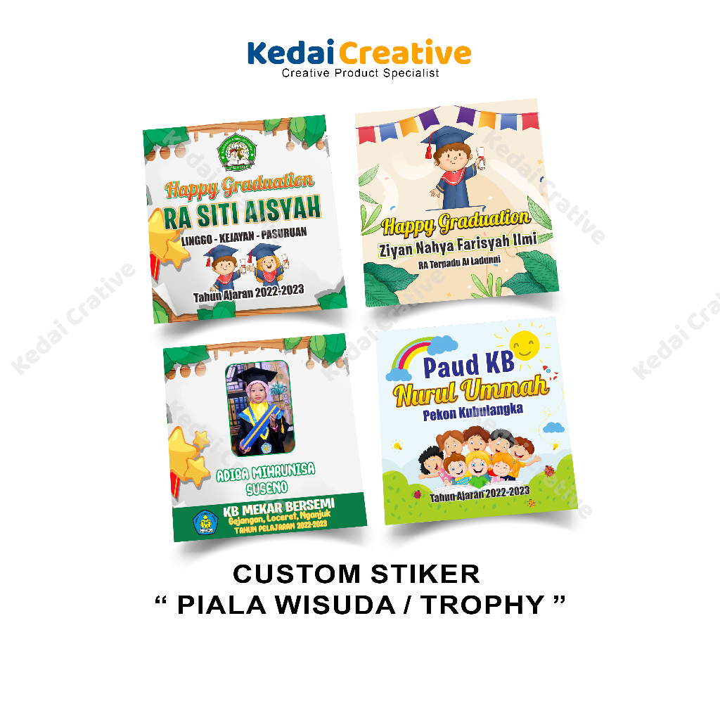 Jual LABEL STIKER PIALA WISUDA | Shopee Indonesia