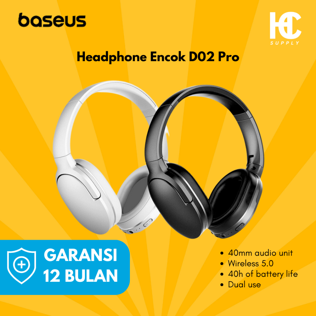 Jual Baseus D02 Pro Foldable Headphone Bluetooth Wireless | Shopee ...