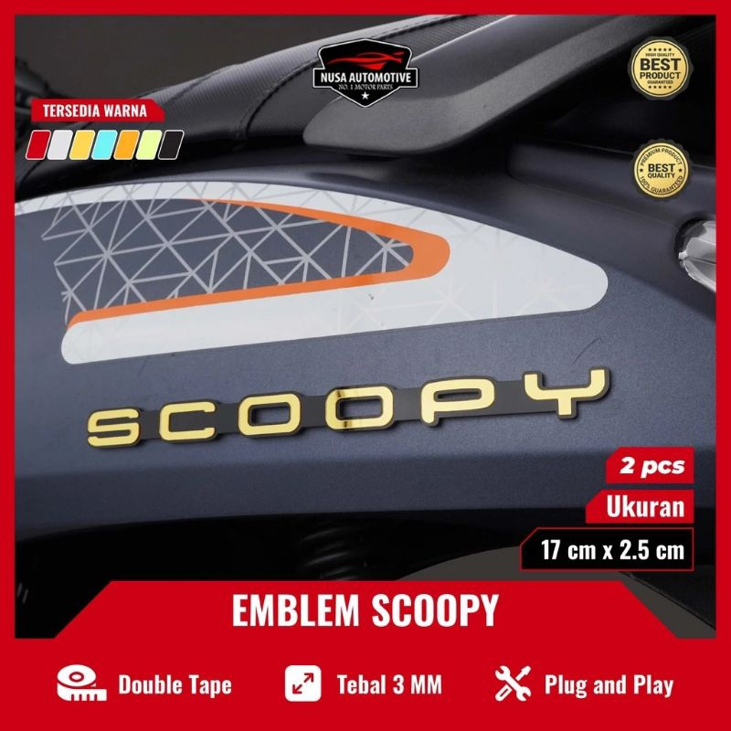 Jual EMBLEM SCOOPY LOGO SCOOPY 3D TIMBUL BUKAN STIKER SCOOPY | Shopee ...
