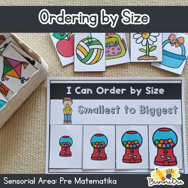 Jual Aktivitas PAUD - Pra Matematika : Mengurutkan sesuai Ukuran ...