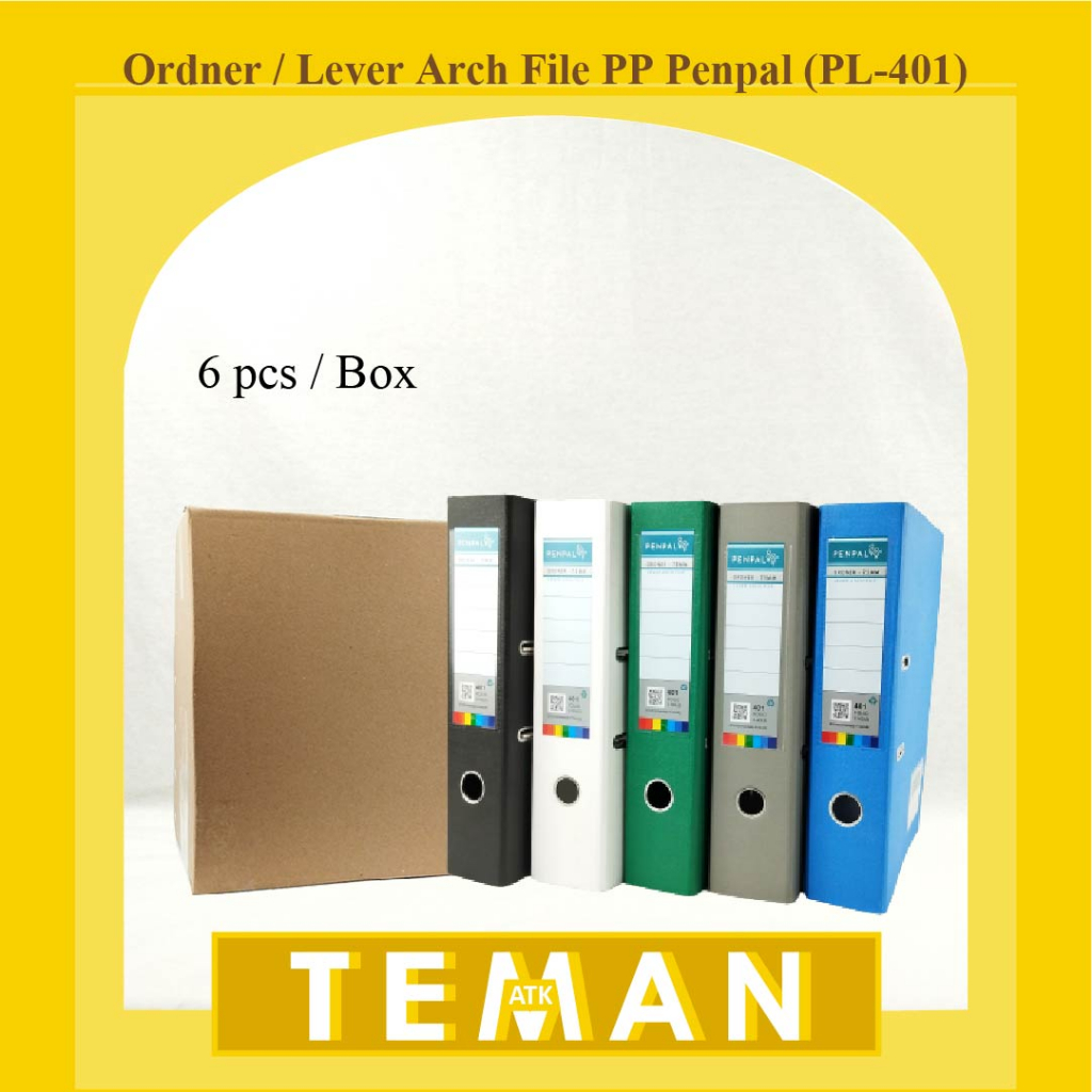 Jual Ordner / Lever Arch File PP Folio Penpal - isi 6pcs (PL-401 ...