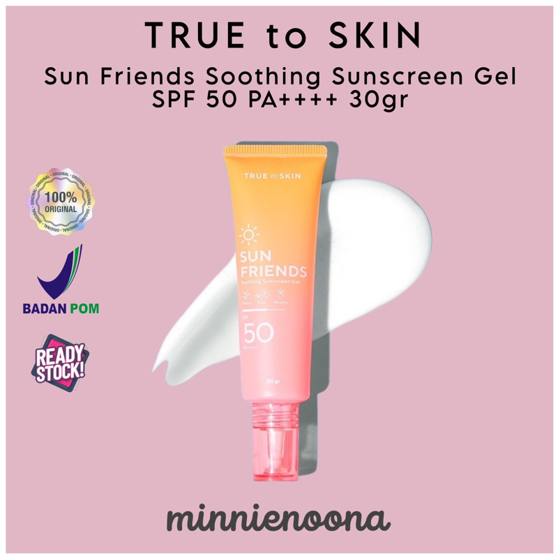 Jual True to Skin Sun Friends Soothing Sunscreen Gel SPF 50 PA++++ 30gr ...