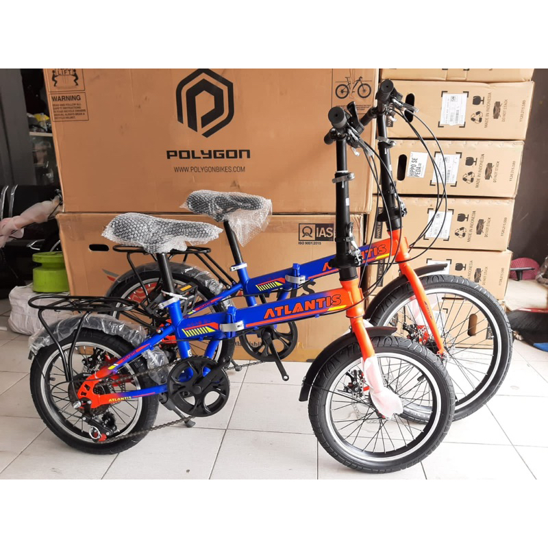 Jual SEPEDA LIPAT SELI FOLDING BIKE 16"/20" ATLANTIS DISCBRAKE 7 SPEED ...
