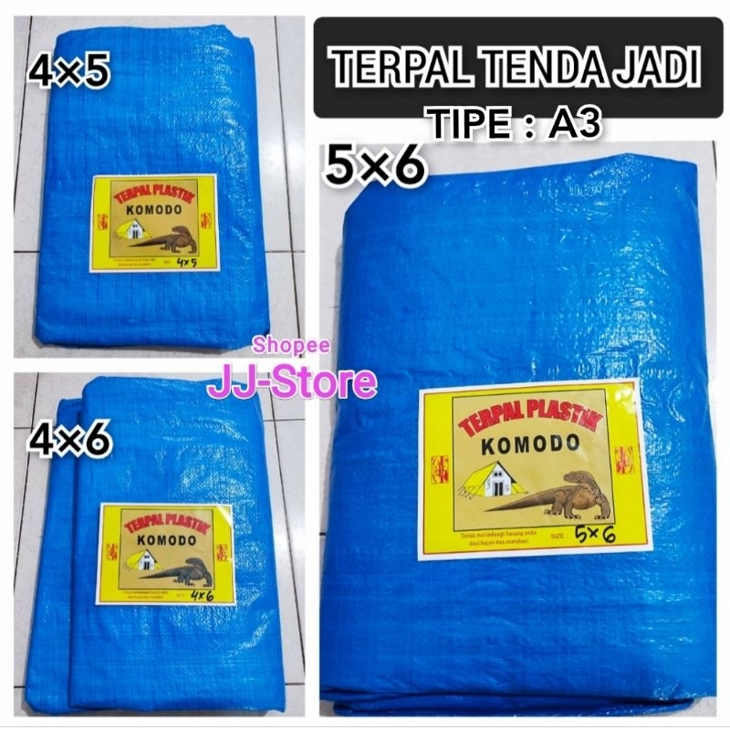 Jual TERPAL TENDA JADI A3 Ukuran 4x5 4x6 5x6 TENDA PLASTIK BIRU ...