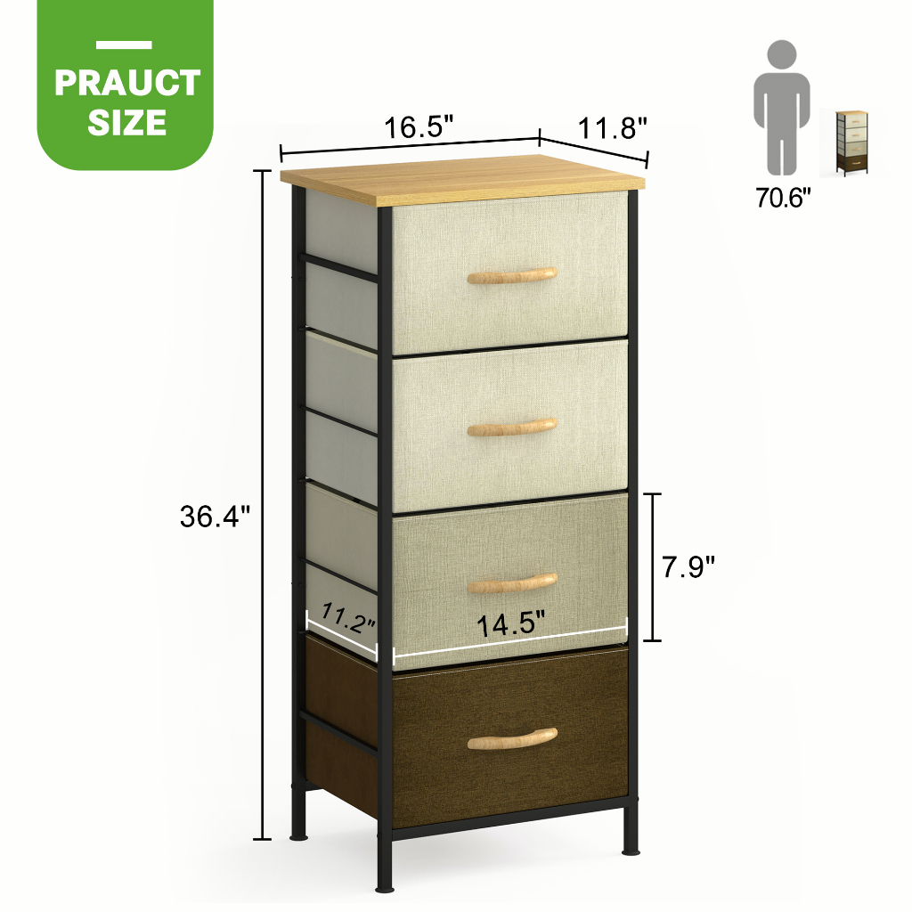 Jual Damaindah Lemari Pakaian / Kain Linen 6 Laci Lemari Sisi Ranjang ...