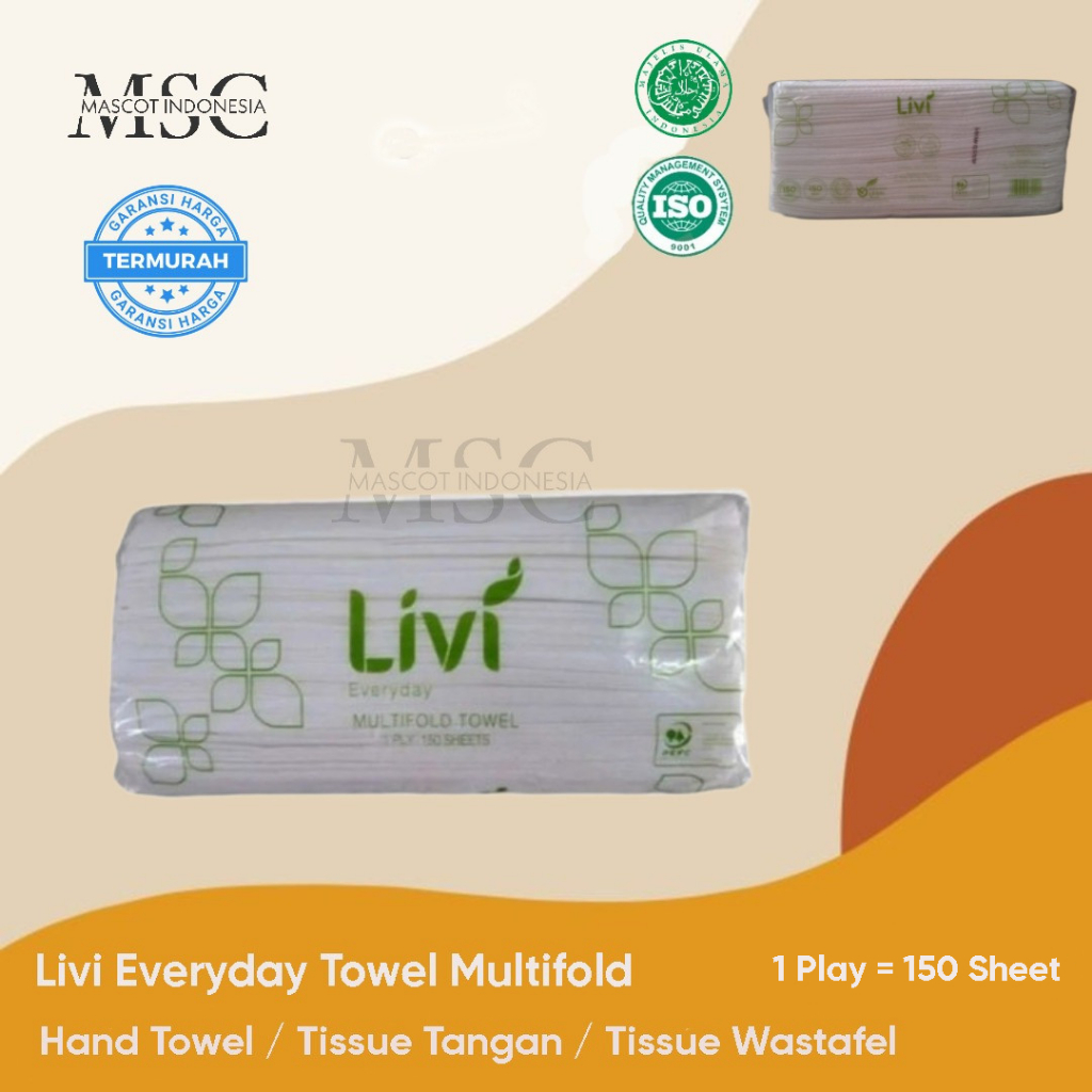 Jual Tissue Livi Everyday Towel Multifold 150 Sheet (Hand Towel ...